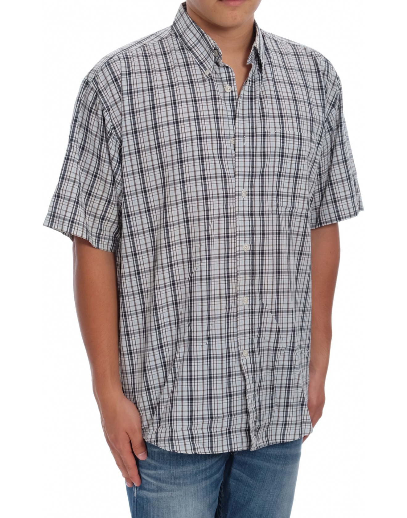 Мъжка риза с къс ръкав Vunic - Ценопад - дрехи втора употреба и аутлет ...